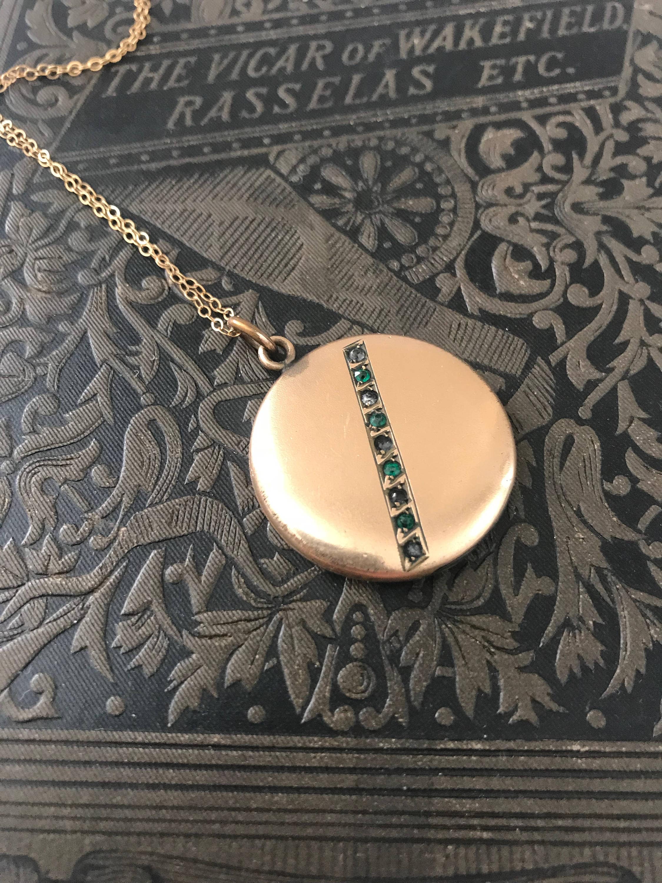 Beautiful Vintage Paste Locket Engraved Georgia | Etsy