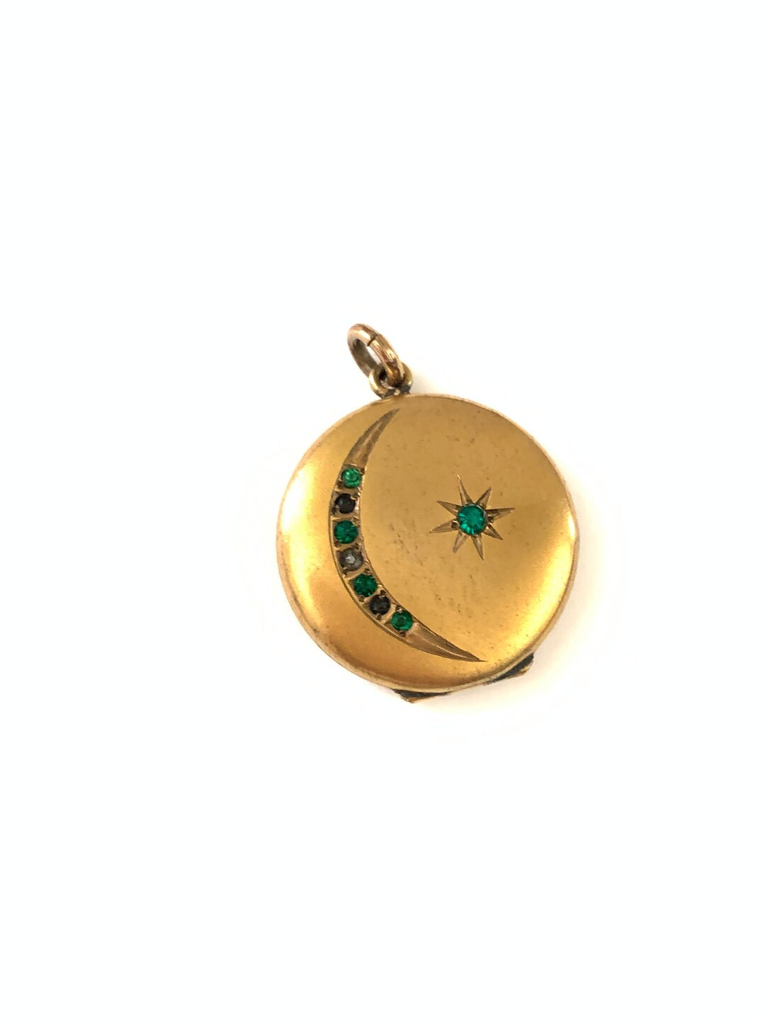 Antique Art Nouveau Moon Star Locket // Gold Filled Locket // - Etsy