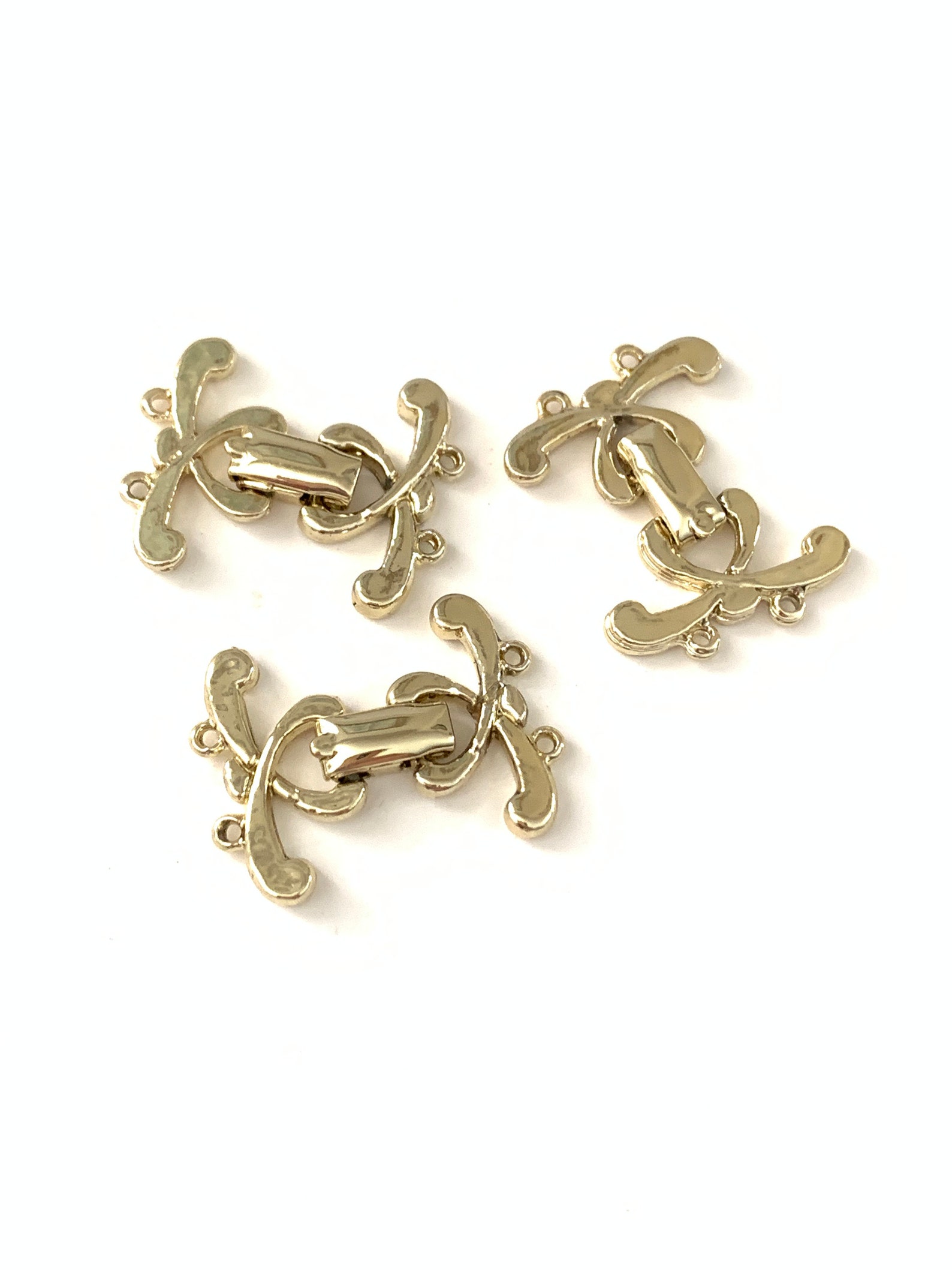 Vintage Fold Over Clasps // Triple Strand Clasp 2 to 1 String | Etsy