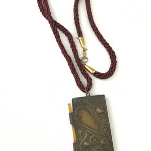 Antique Art Nouveau Chatelaine Dance Card Notepad Pendant Necklace - Etsy
