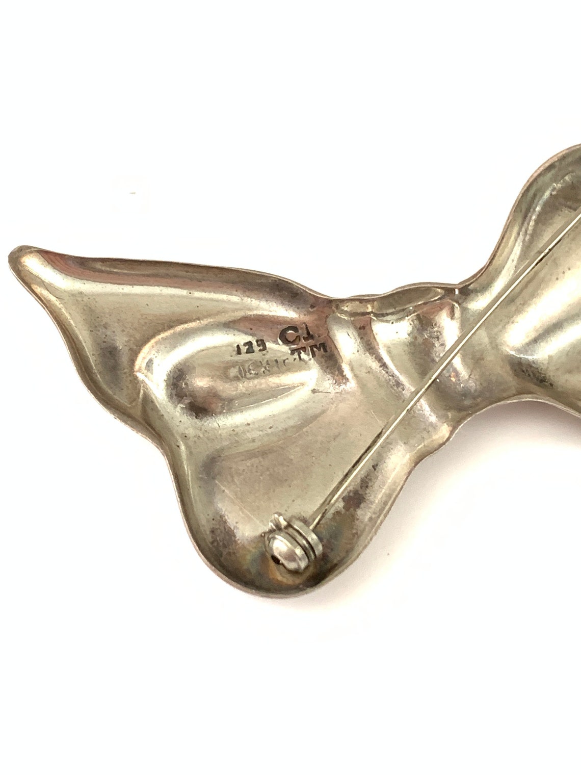 Vintage Sterling Silver Bow Brooch Pin - Etsy