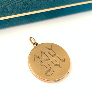 Vintage Antique Gold Filled Engine Turned Locket With "m" Initial ...