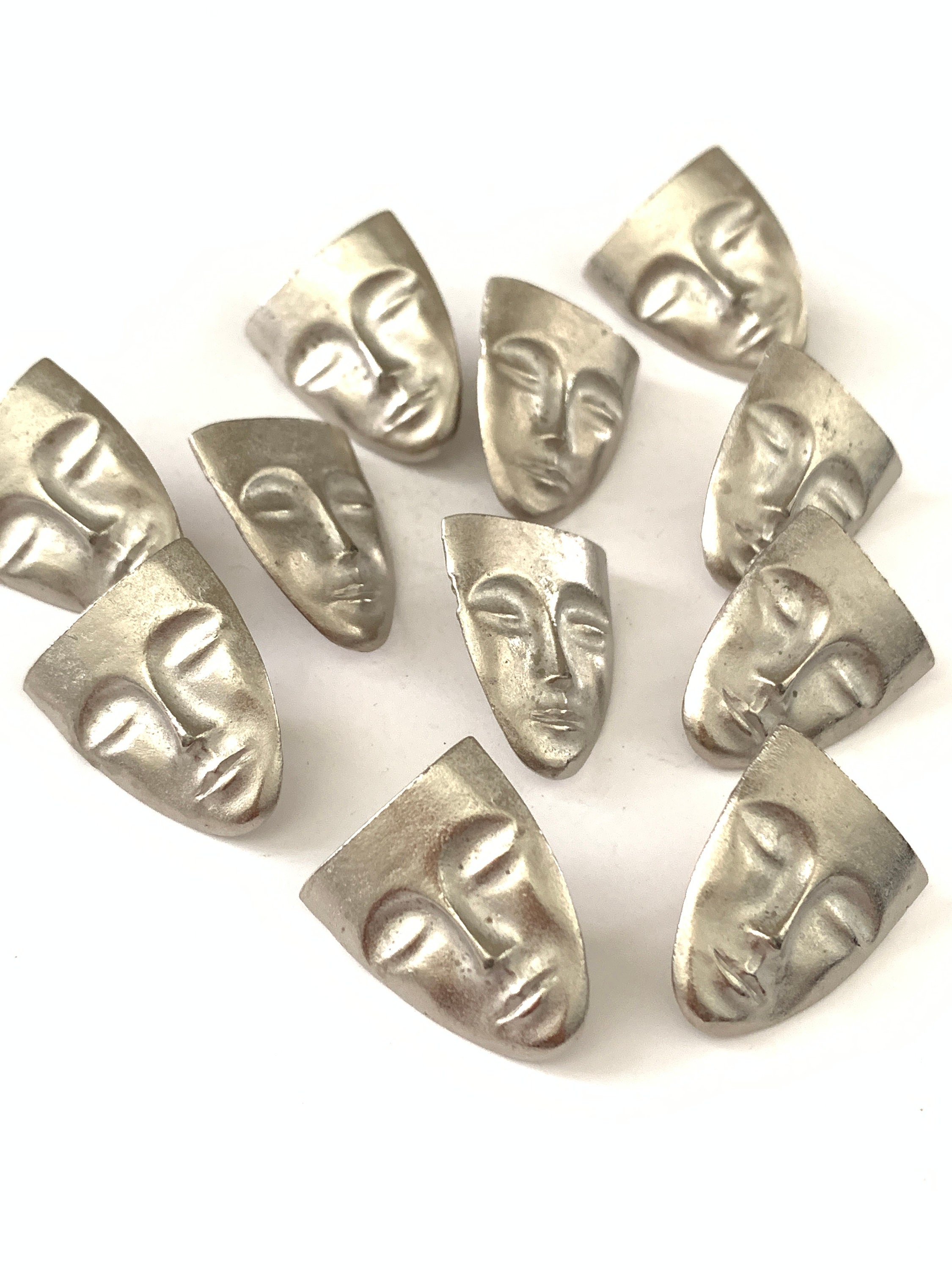 Vintage Face Buttons Drama Mask Buttons Vintage Head Face | Etsy