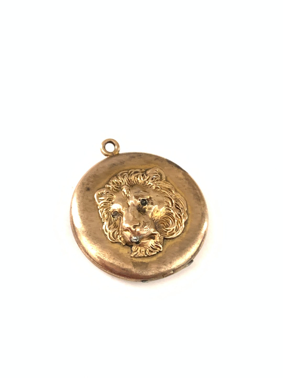 Antique Rolled Gold Plated Victorian Lion Locket, Vintage Locket, Lion ...