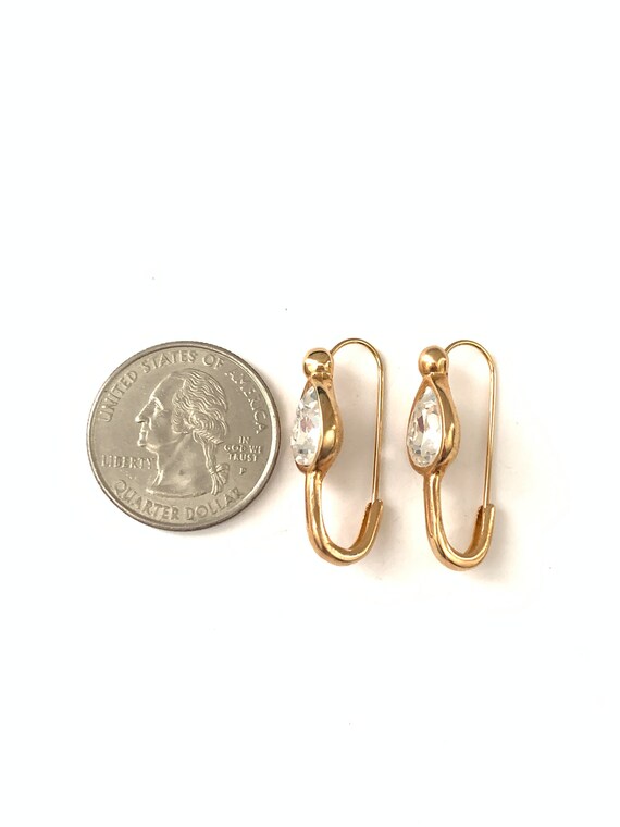 Gorgeous Vintage Safety Pin Style Clear Crystal Narro… - Gem