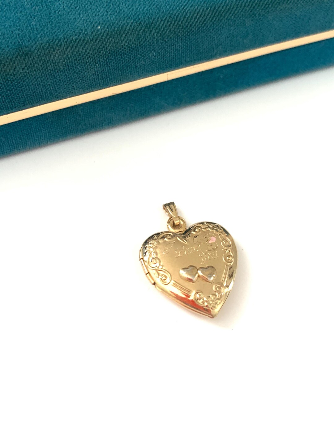 Vintage 1/20 14k Gold Filled Heart Locket, I Love You Locket, Mothers ...