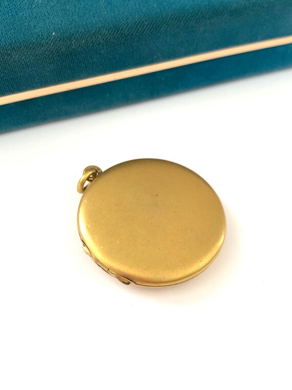 Antique Art Nouveau Side Eye Lady Locket, Vintage Gol… - Gem