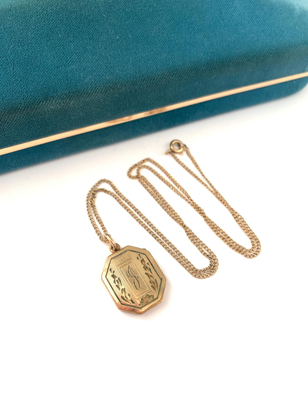 Vintage Gold Filled Locket Monogrammed Initial Letter J - Etsy