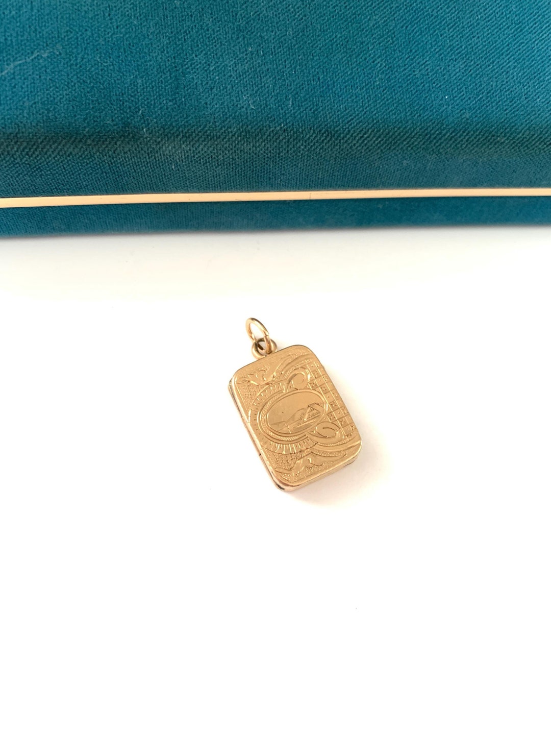 Antique Victorian Gold Filled Scenic Book Locket, Vintage Victorian ...