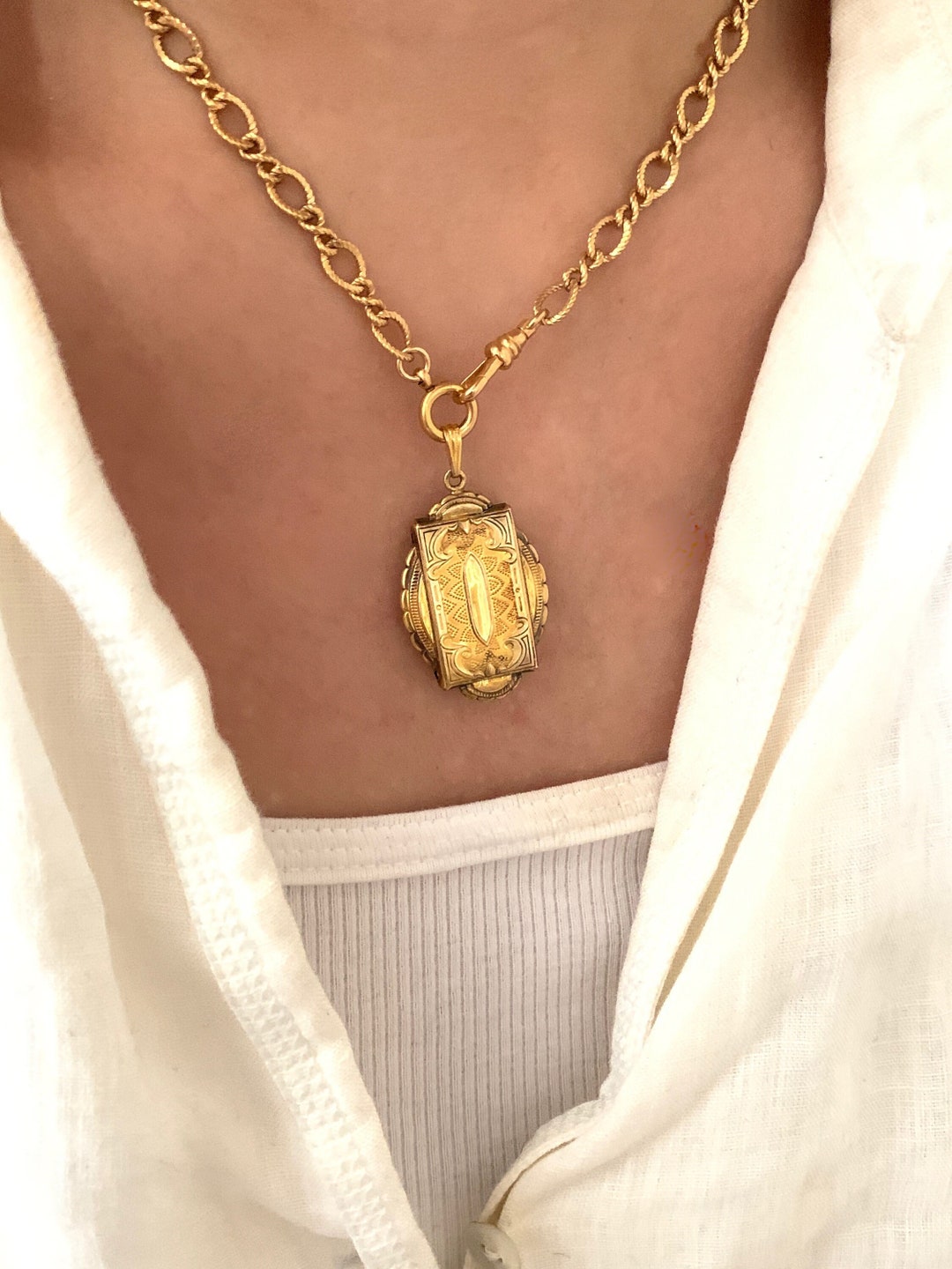 Vintage Antique Victorian Secret Compartment Keepsake Locket, Vintage ...