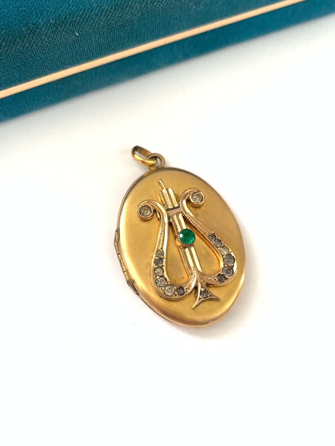 Vintage Gold Filled Victorian Grecian Lyre Locket Pendant, Gold Filled ...