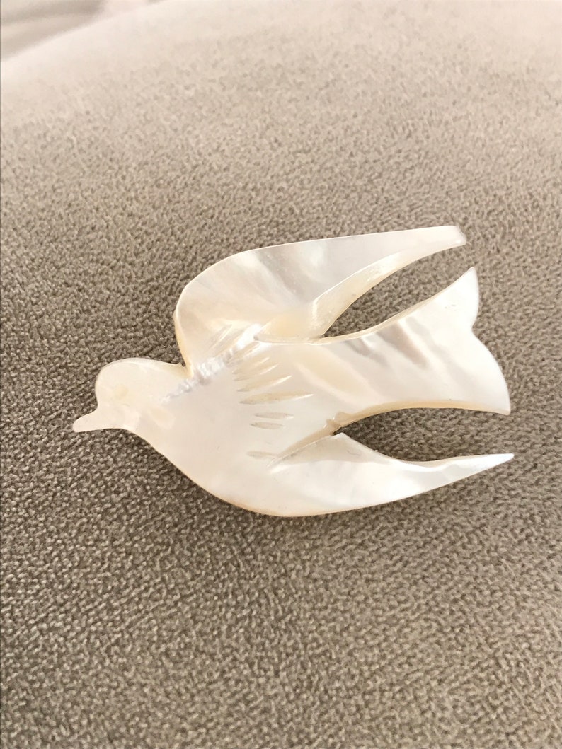 Vintage MOP Swallow Bird Brooch Pin - Etsy