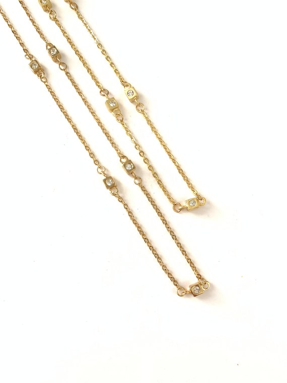 Vintage 16 " Gold Plated Cube Spacers Layering Chain … - Gem
