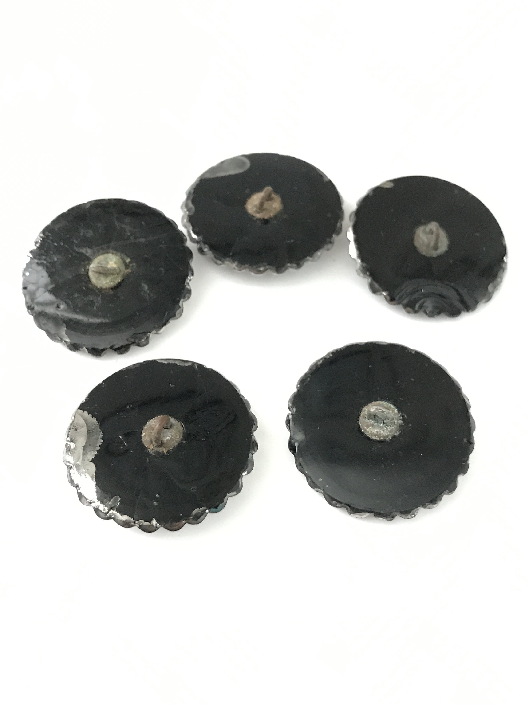 Antique Lot of Victorian Glass Buttons // Lacy Glass Silver | Etsy