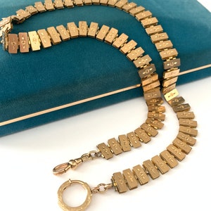 Vintage 20" Gold Filled Book Chain Necklace, Antique Victorian ...