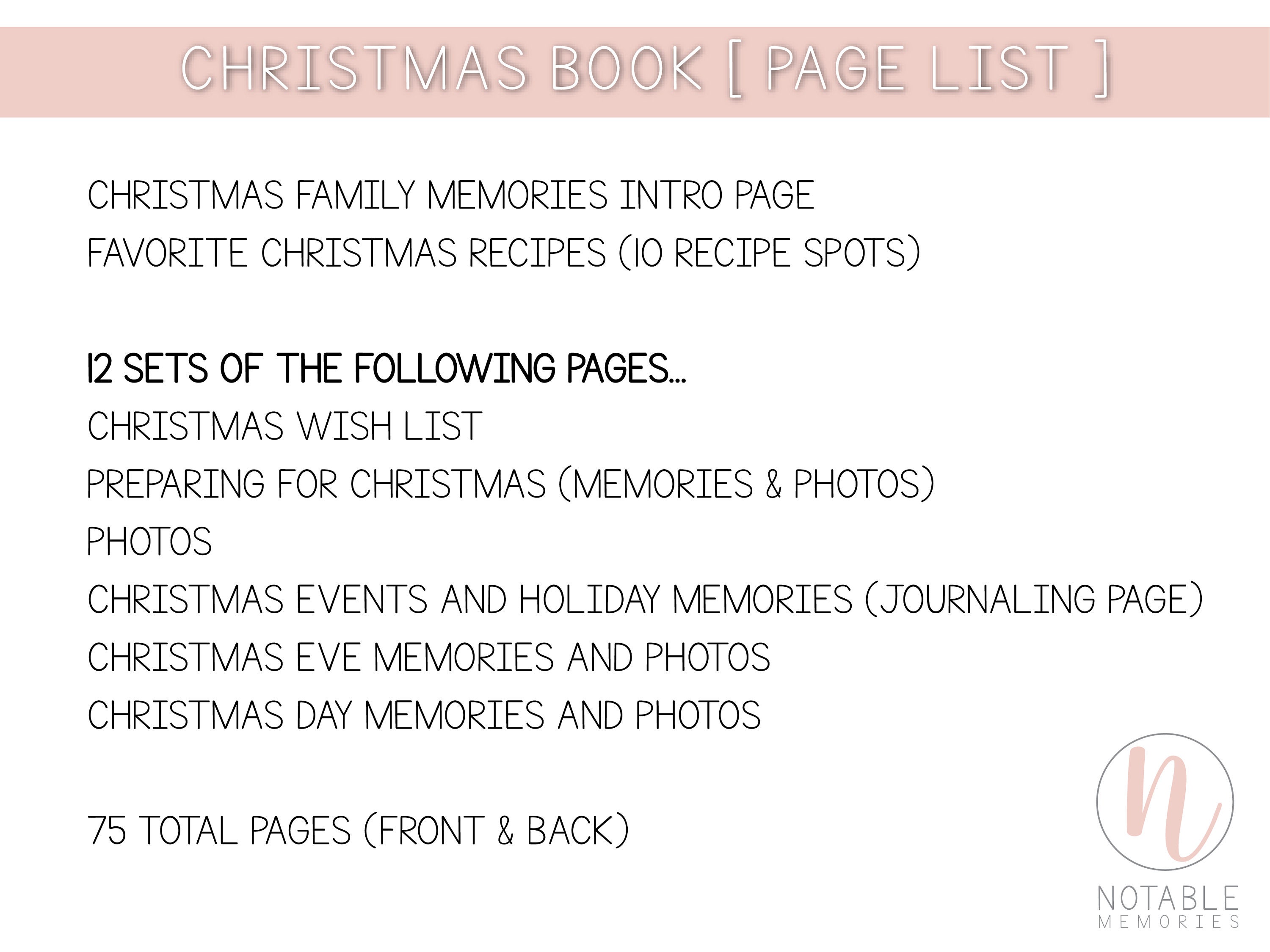 Christmas Memory Book Family Christmas Journal Christmas - Etsy