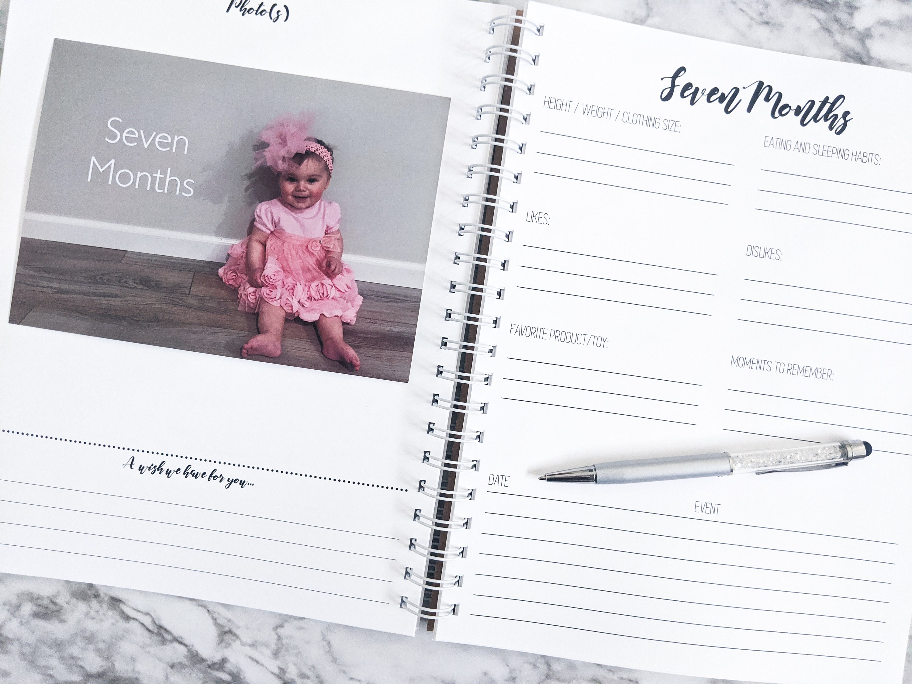 Personalized Baby Book | Pregnancy to First Year Journal | Baby Shower ...