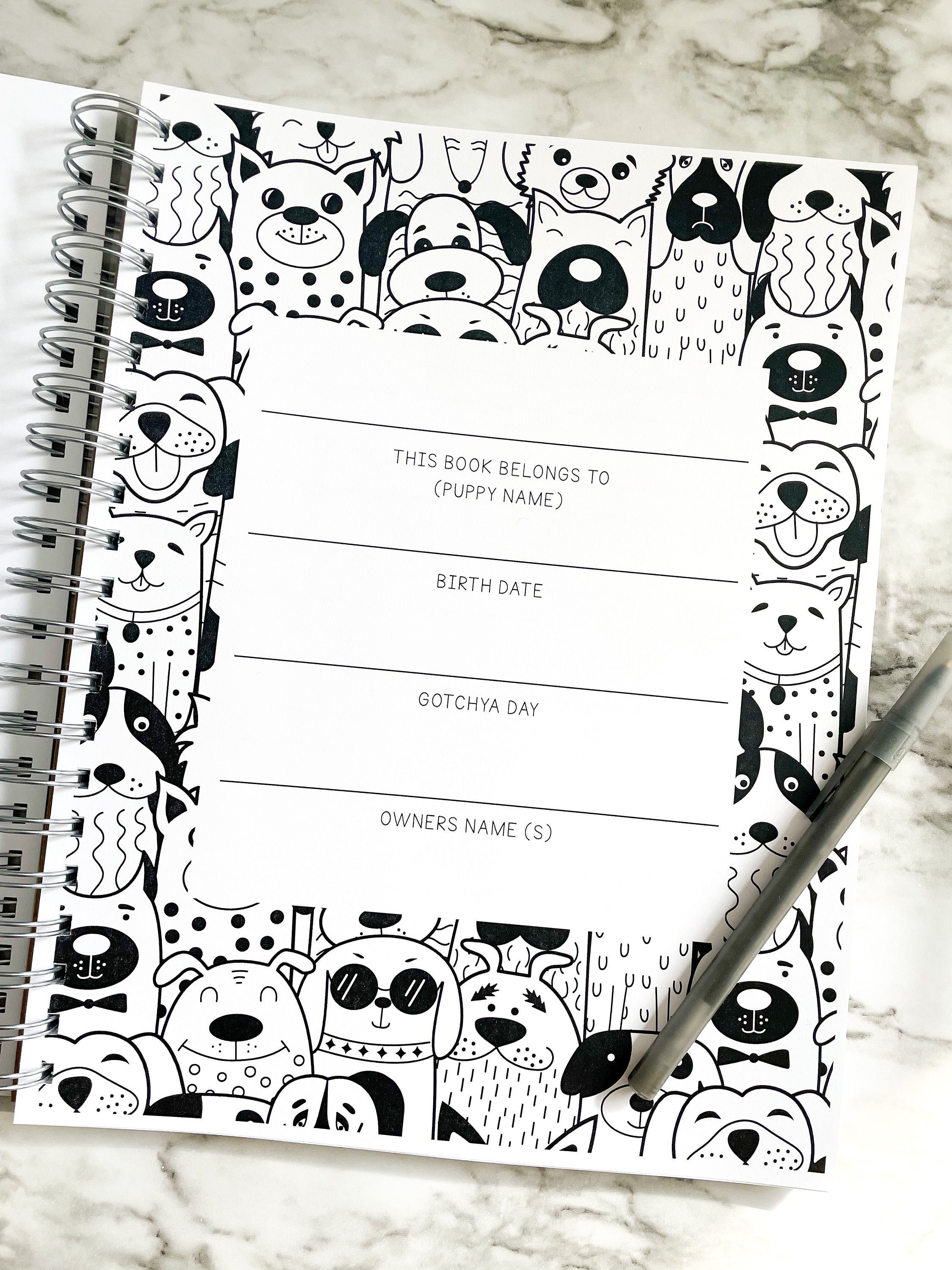 Dog Memory Book, Puppy Scrapbook, New Puppy Gift, Dog Lover Gift, Dog ...