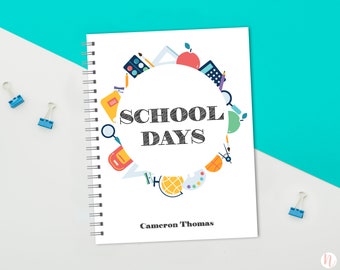 School Memory Book, Personalized School Book, School Years Book, School ...