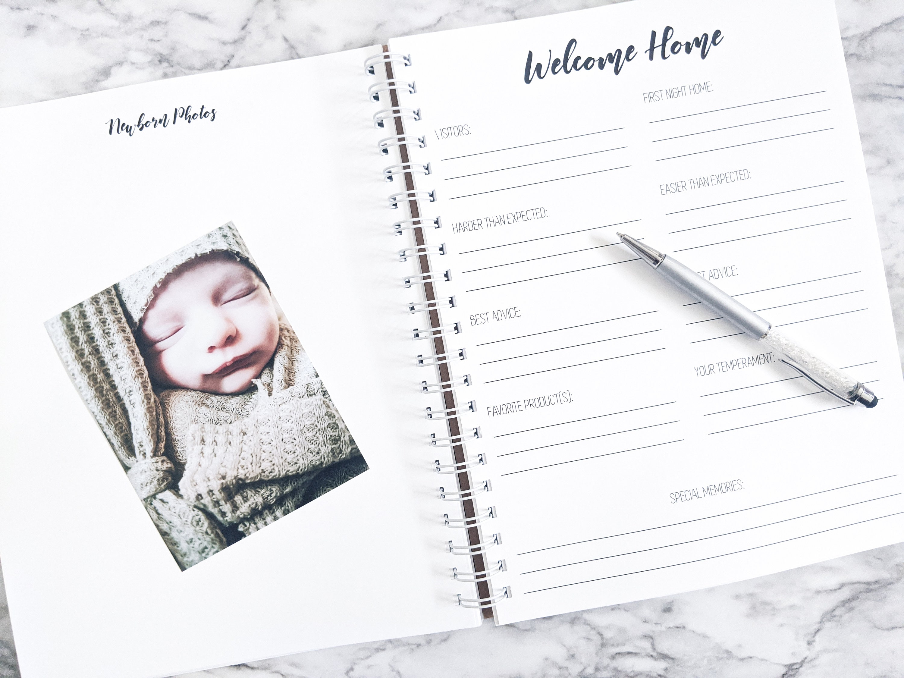 Personalized Baby Book | Pregnancy to First Year Journal | Baby Shower ...
