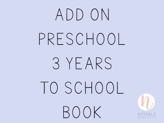 Add Pre-K3 Pages To Your School Book One Extra Year | Etsy
