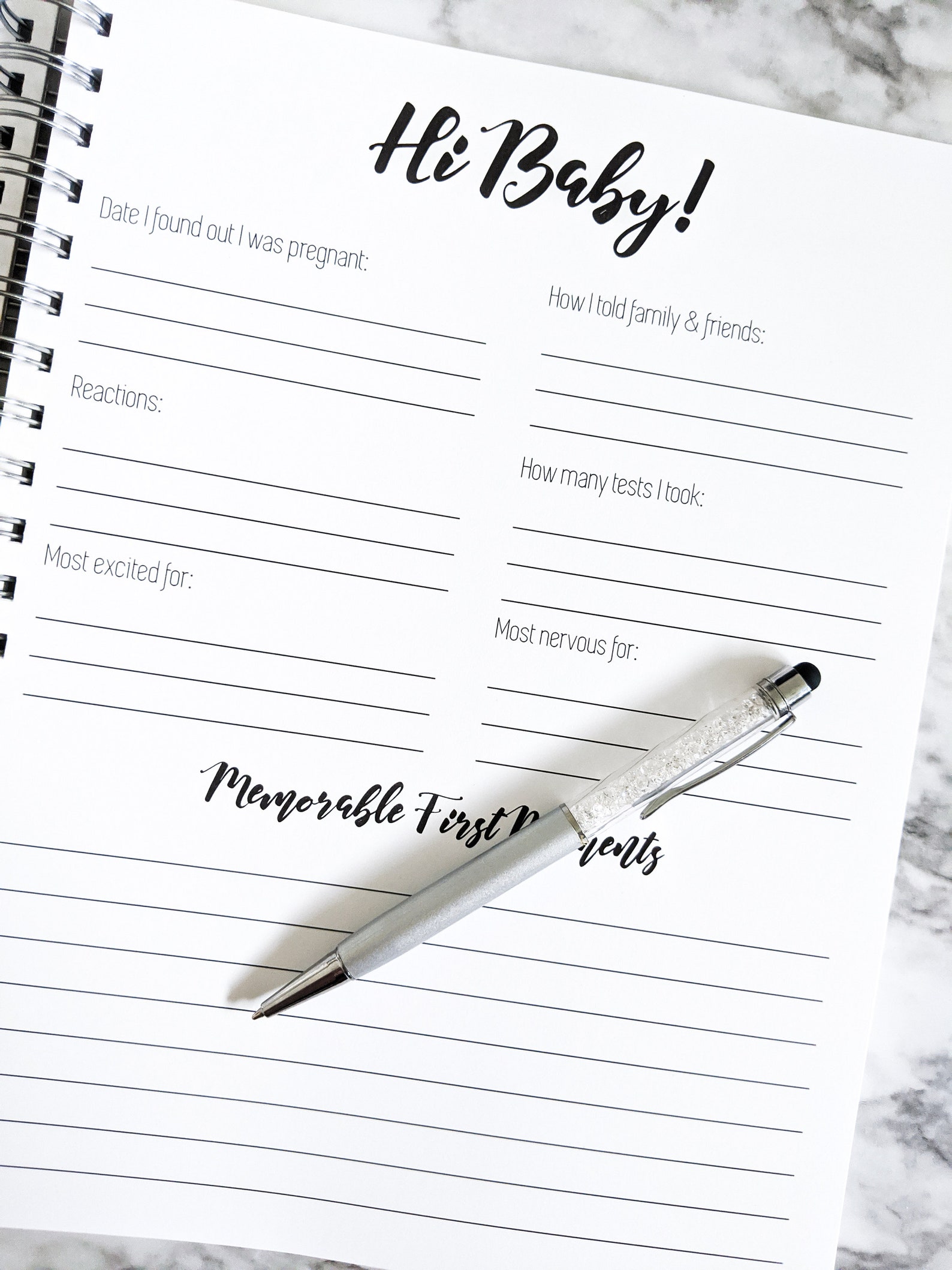 Personalized Custom Pregnancy Journal, Pregnancy Planner, Pregnancy ...