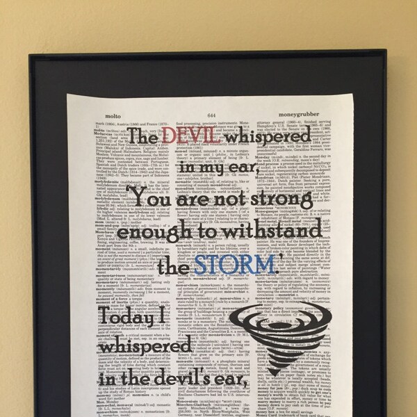 The Devil Whispered Wall Art - Etsy