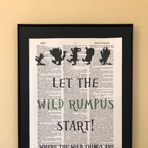 Let the Wild Rumpus Start Where the Wild Things Are Kids Decor Nursery ...