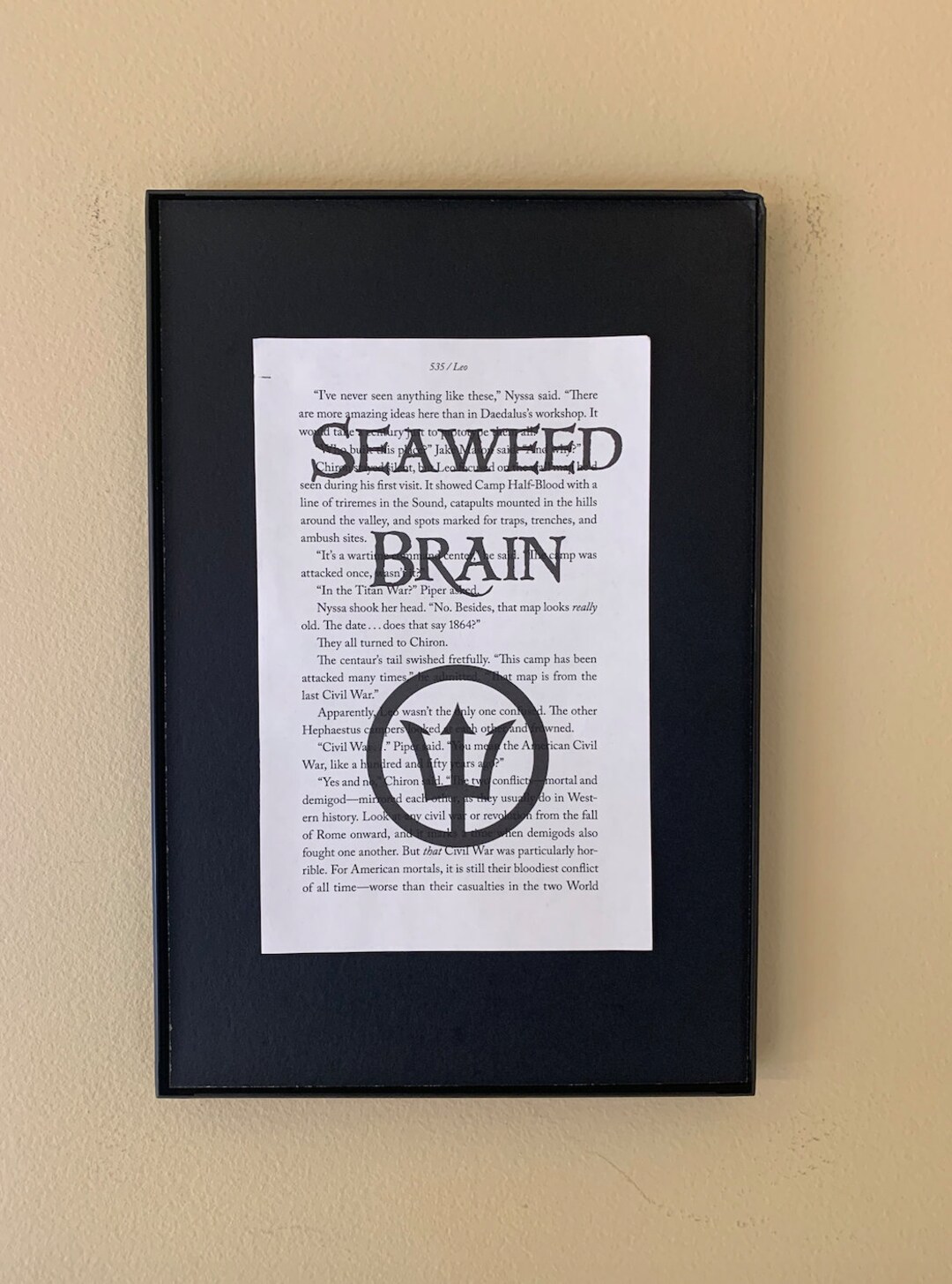 Seaweed Brain Percy Jackson Page Literary Gift Camp Half - Etsy