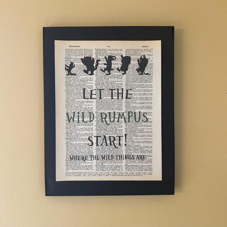 Let the Wild Rumpus Start; Where the Wild Things Are; Kids Decor ...