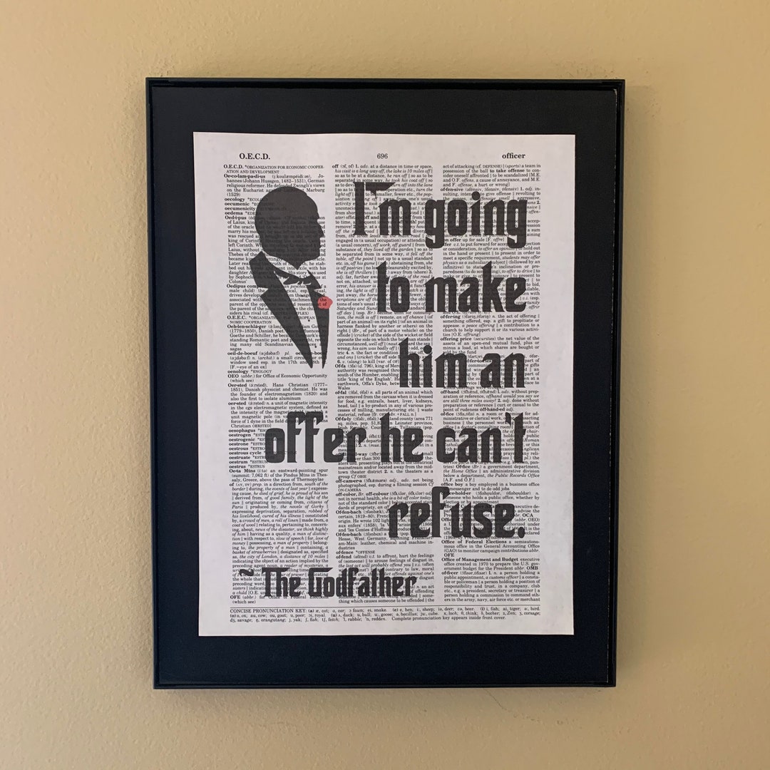 I'm Going to Make Him an Offer He Can't Refuse; Godfather Quote; Movie ...