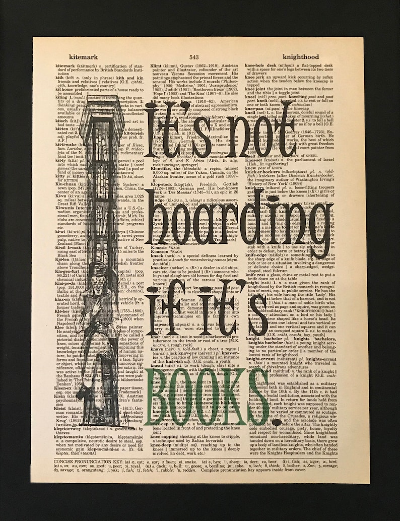 It's not hoarding if it's books Gifts for readers | Etsy