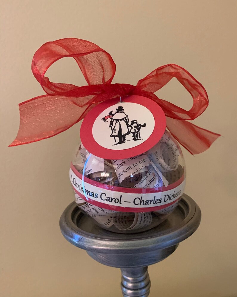 A Christmas Carol Book Ornament Charles Dickens Literary | Etsy