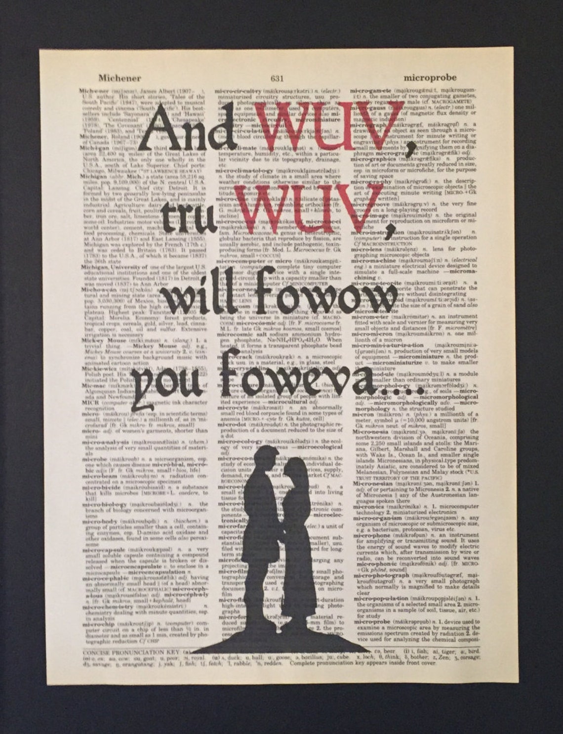 And Wuv Tru Wuv Will Fowow You Foweva Princess Bride | Etsy