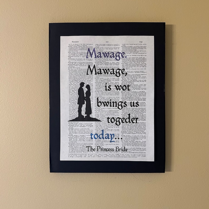 Mawage is What Bwings Us Togeder Today; Princess Bride; Engagement Gift ...