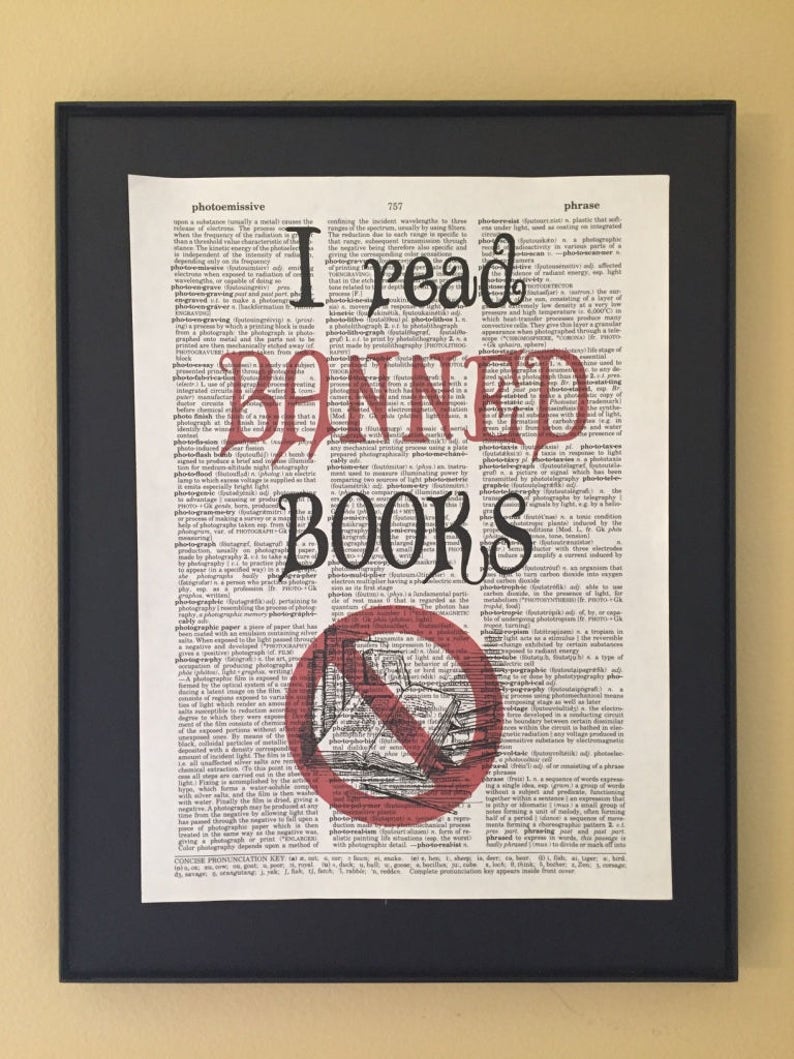 I Read Banned Books Gifts for Readers Dictionary Print Page - Etsy