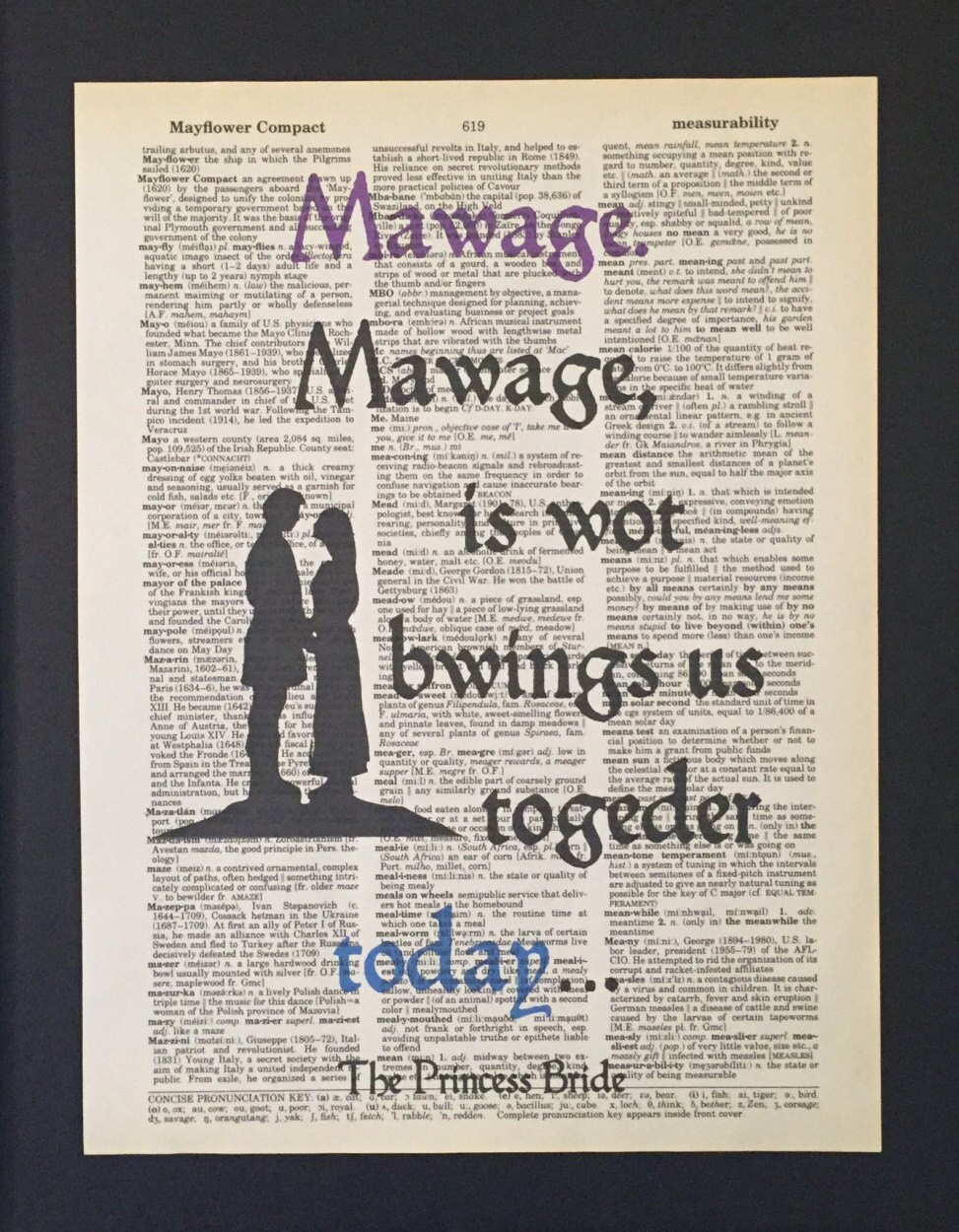 Mawage is What Bwings Us Togeder Today Princess Bride - Etsy