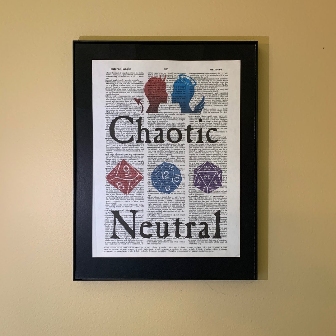 Chaotic Neutral Dungeons and Dragons Gifts for Gamers Dungeons and ...