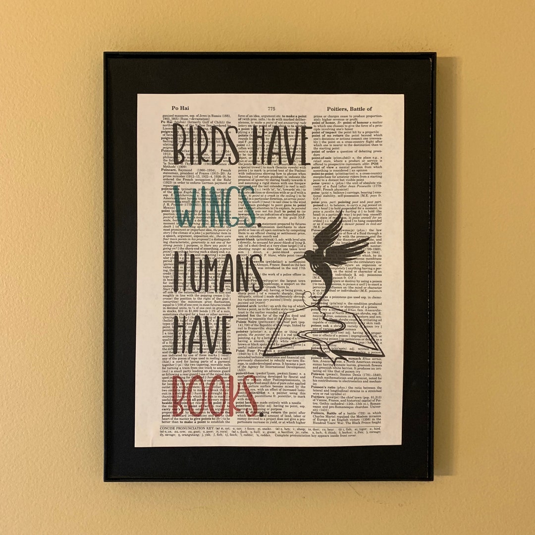 Birds Have Wings. Humans Have Books; Gifts for Writers; Literary Gift ...