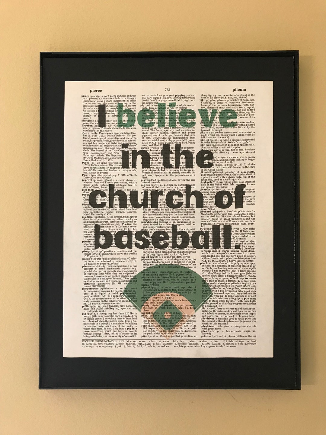 I Believe in the Church of Baseball Bull Durham Dictionary - Etsy