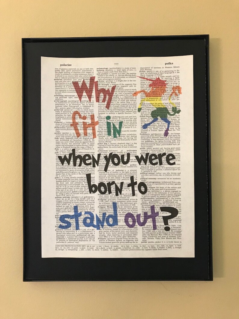 Why Fit in When You Were Born to Stand Out LGBTQ Rainbow | Etsy