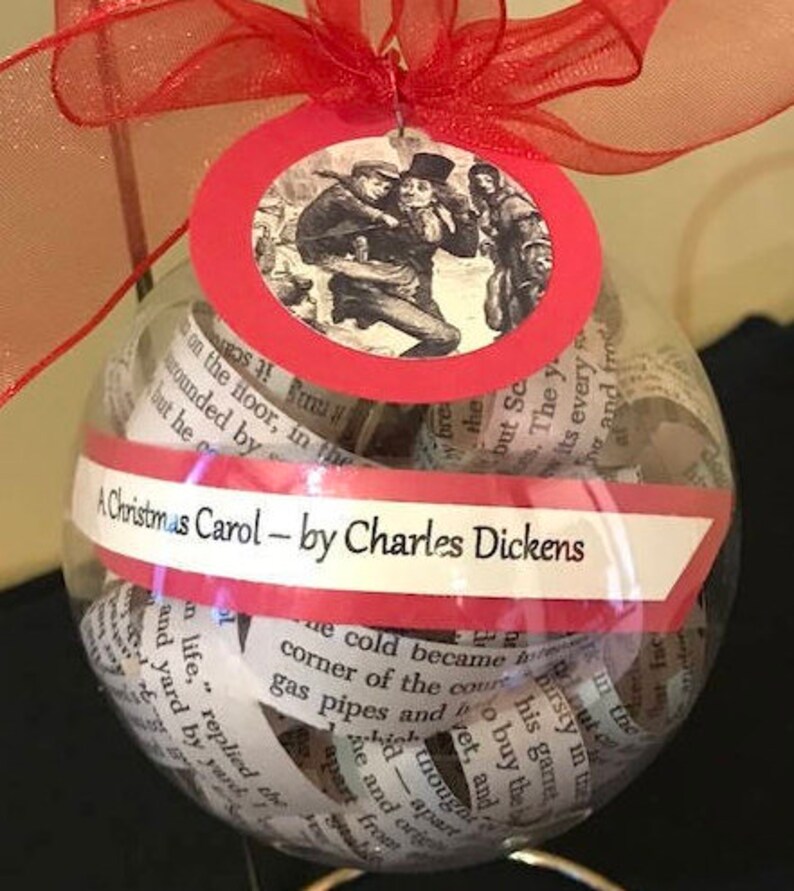A Christmas Carol Book Ornament Charles Dickens Literary | Etsy