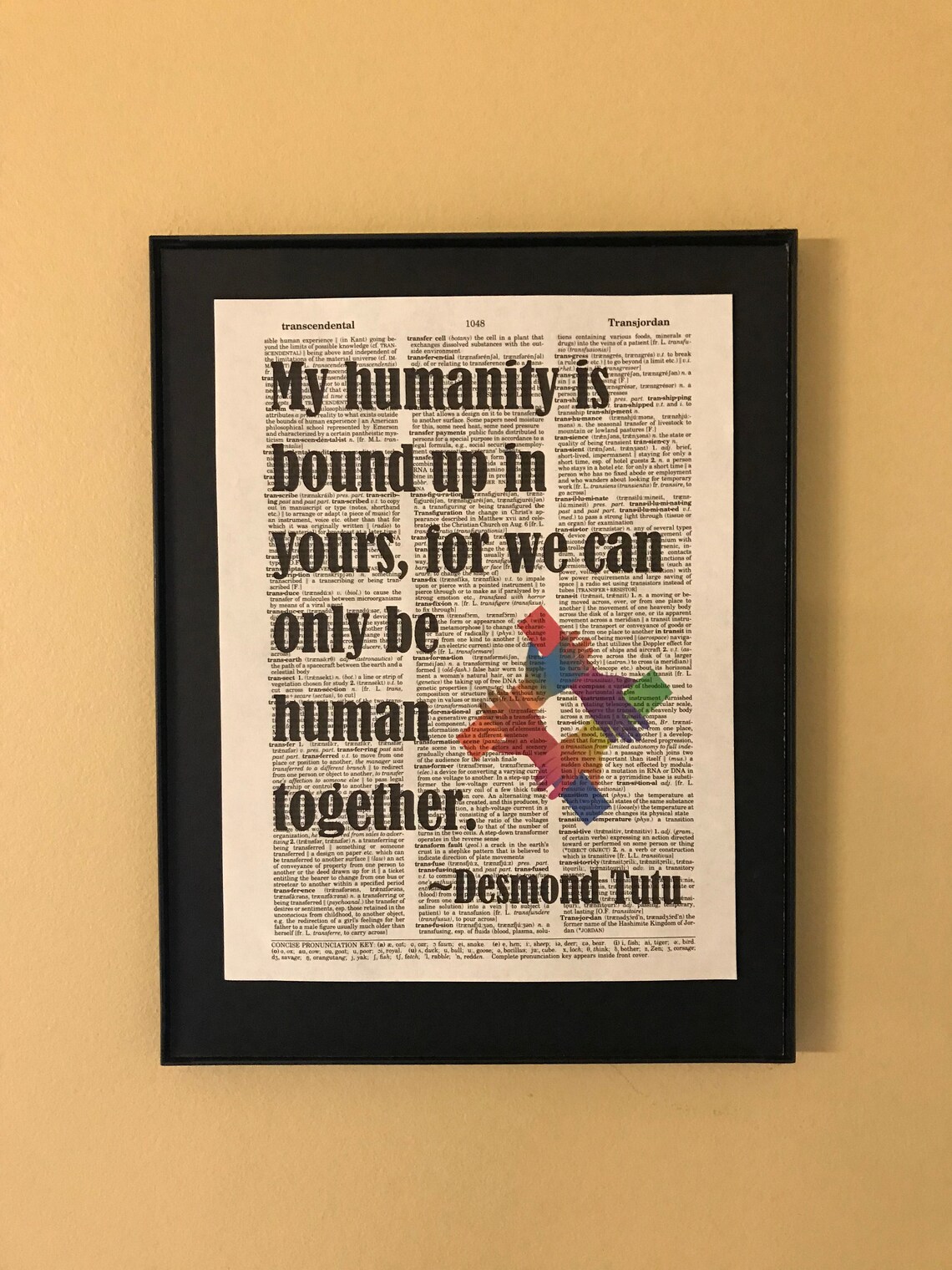 My Humanity is Bound up in Yours for We Can Only Be Human | Etsy
