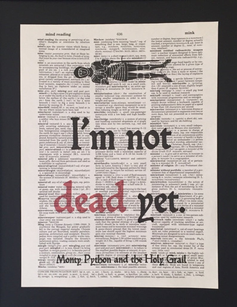 I'm Not Dead Yet Monty Python and the Holy Grail Movie | Etsy