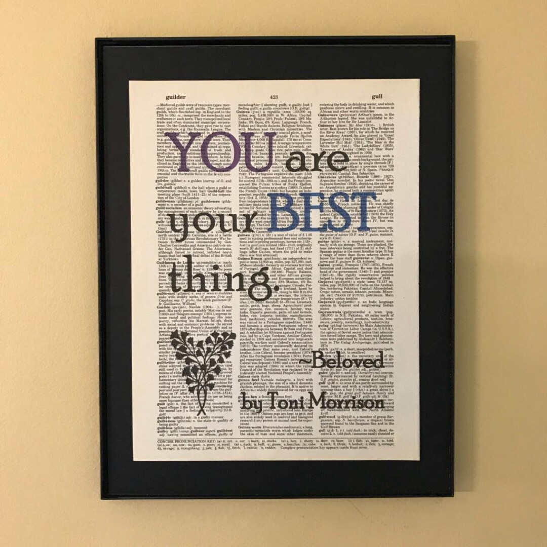 You Are Your Best Thing; Toni Morrison; Graduation Gift; Dictionary ...