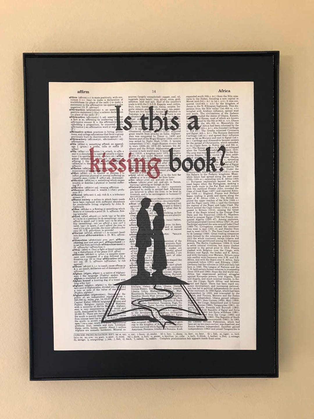 Is This a Kissing Book Princess Bride Dictionary Print Page Art - Etsy