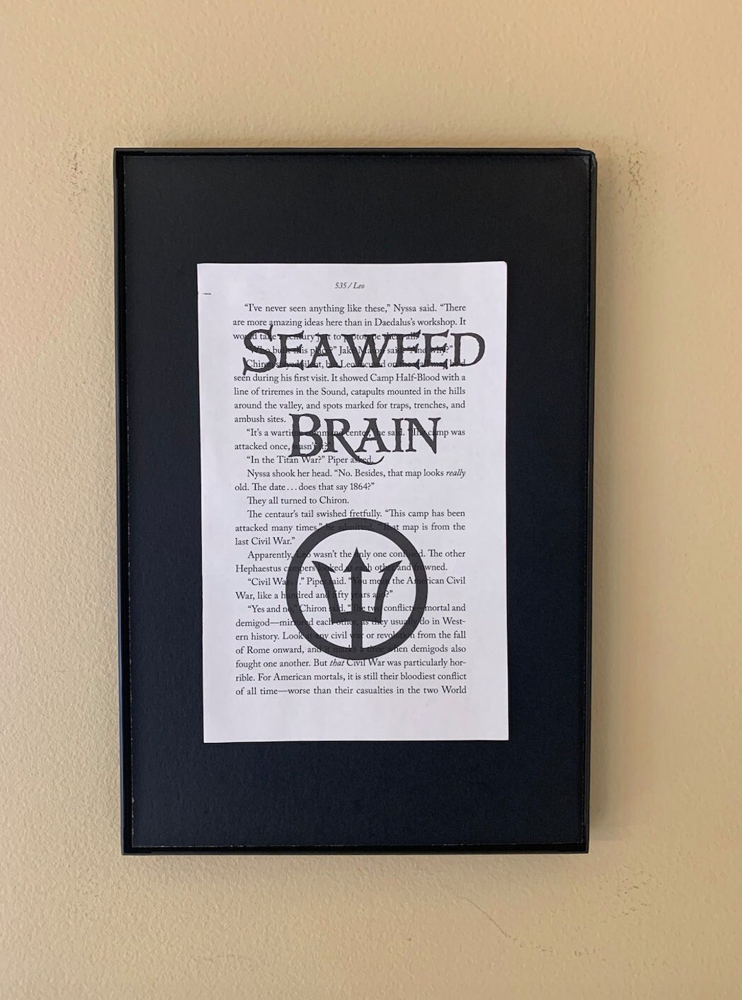 Seaweed Brain Percy Jackson Page Literary Gift Camp Half Blood Library ...