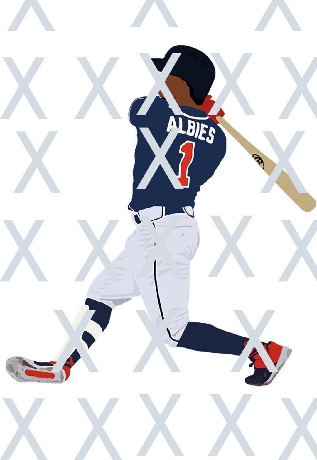 Atlanta Braves Ozzie Albies Poster Size Digital Print [instant Download] - Etsy