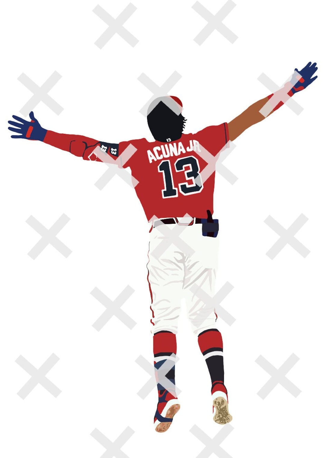 Atlanta Braves Ronald Acuna Poster Size Digital Print [instant Download ...