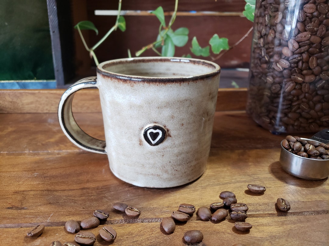 Heartwarming Little Hearts Mug, 12 FL. Oz Creamy Warm and Cozy Pottery ...
